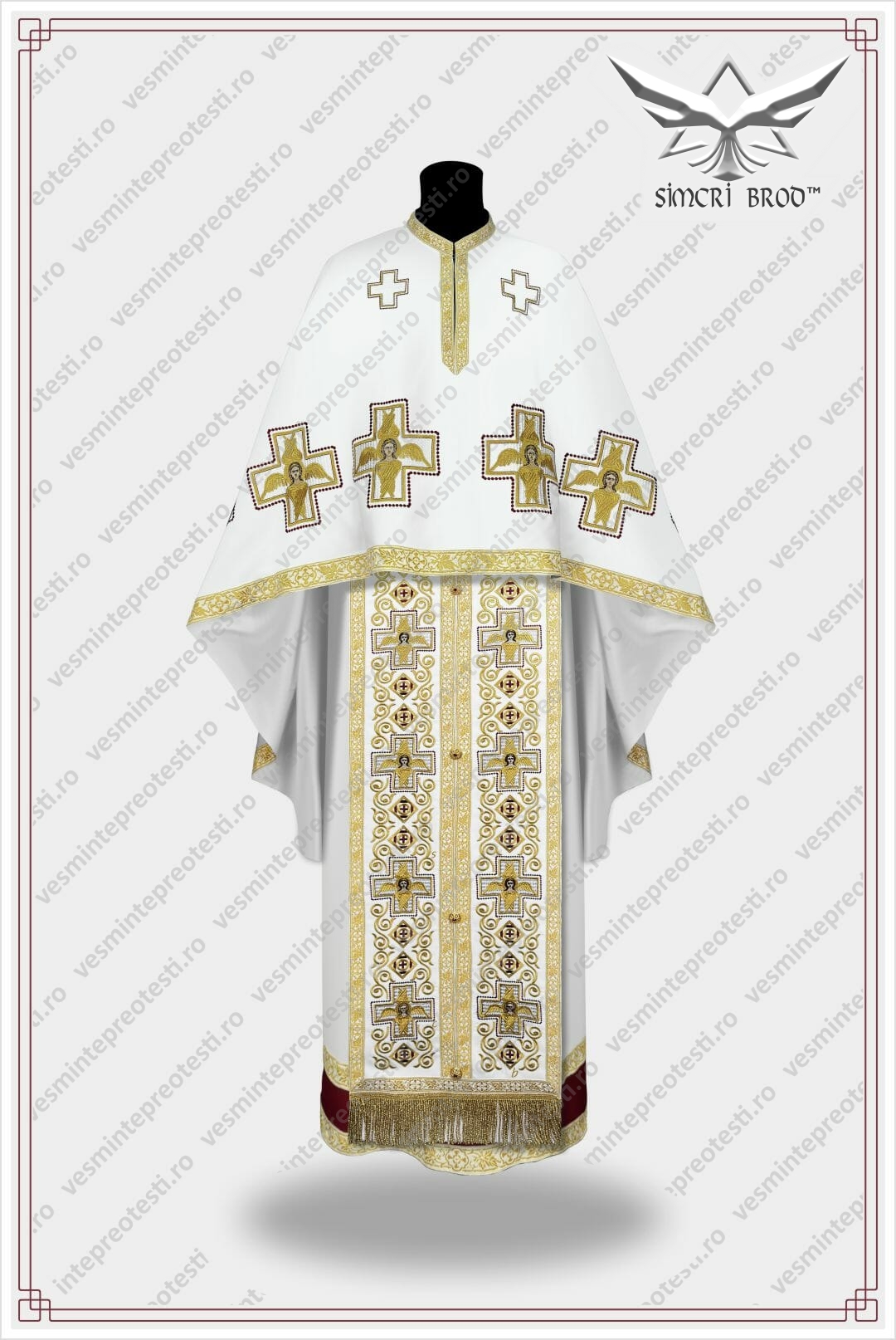 Vesminte brodate cu serafimi - alb - SIMCRI BROD-Vesminte preotesti ...