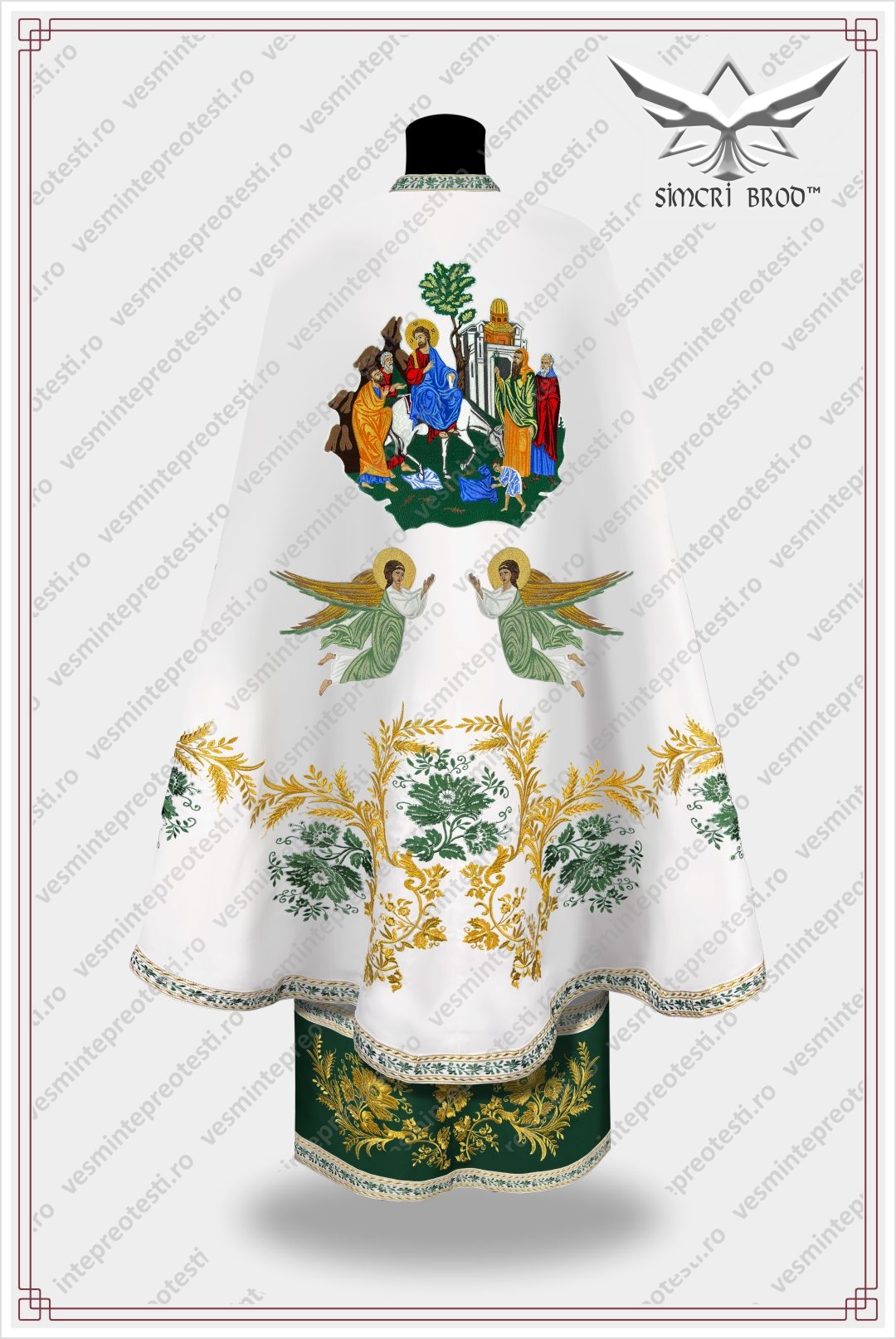 Vesminte preotesti brodate cu motive florale si icoane - Floriile ...