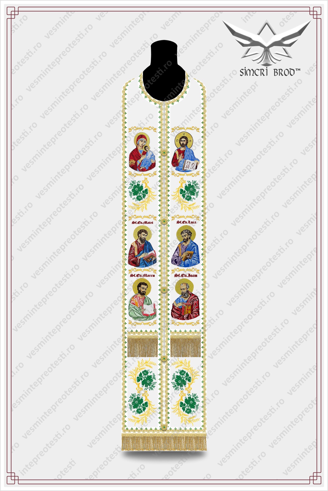 Vesminte preotesti brodate cu motive florale si icoane - Floriile ...