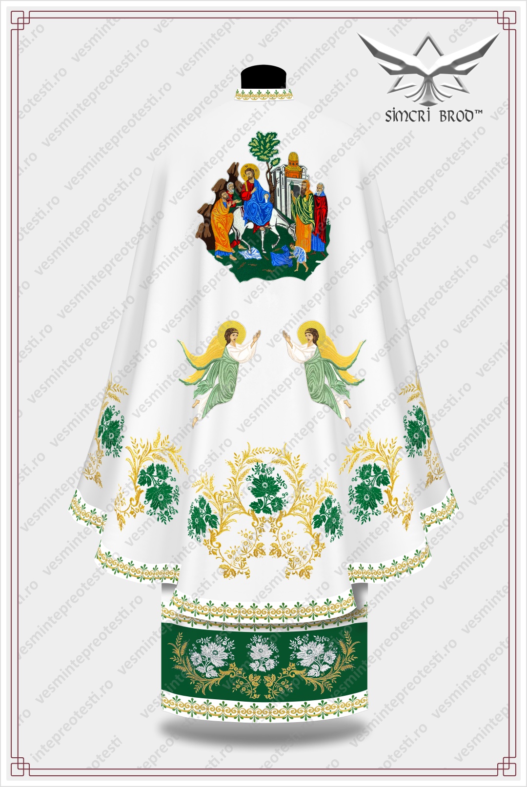 Vesminte preotesti brodate cu motive florale si icoane - Floriile ...